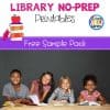 Elementary Library No Prep Printables - Free Sample