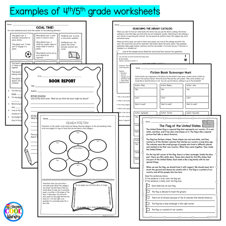 Library No Prep Printables