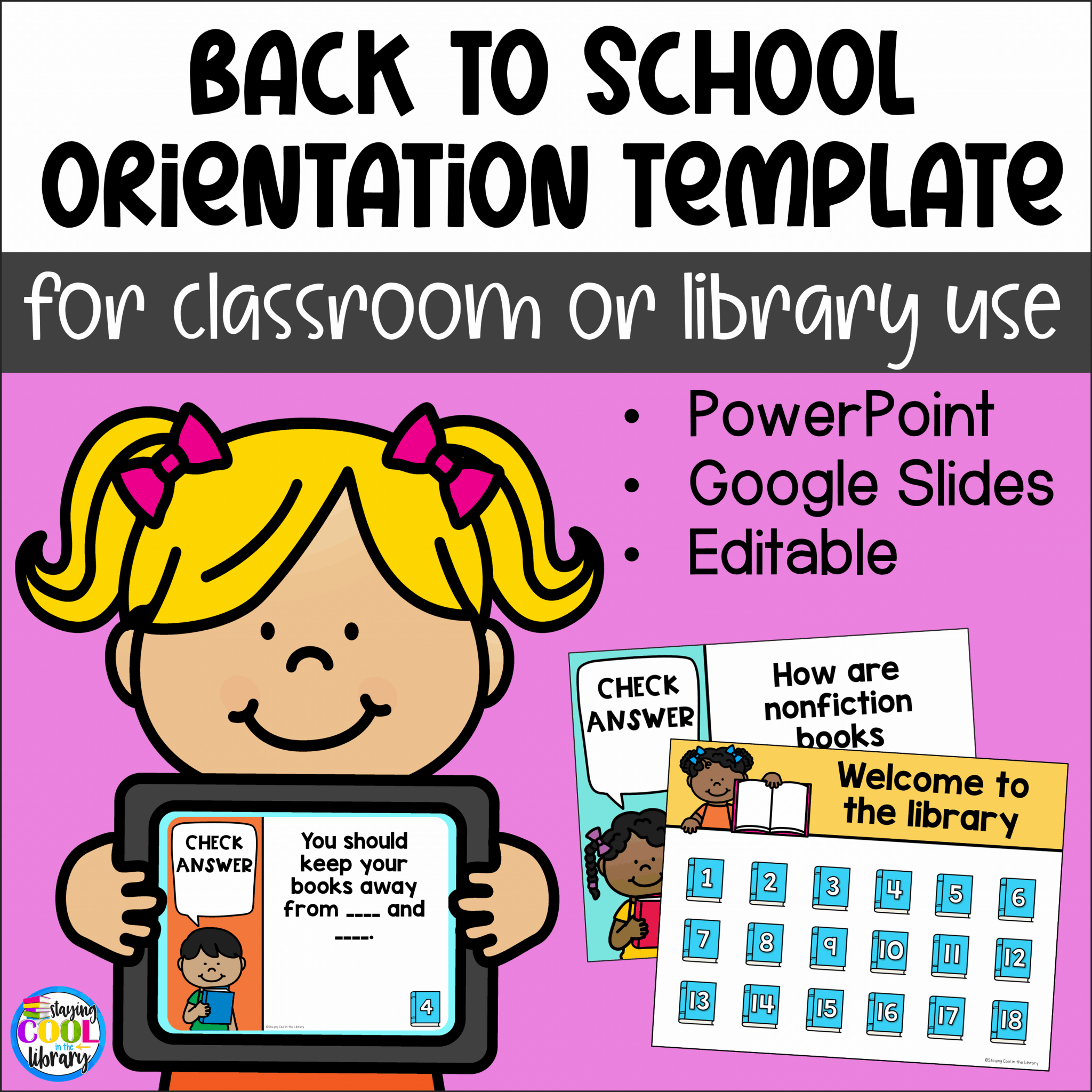 Elementary Library Orientation Game - PowerPoint