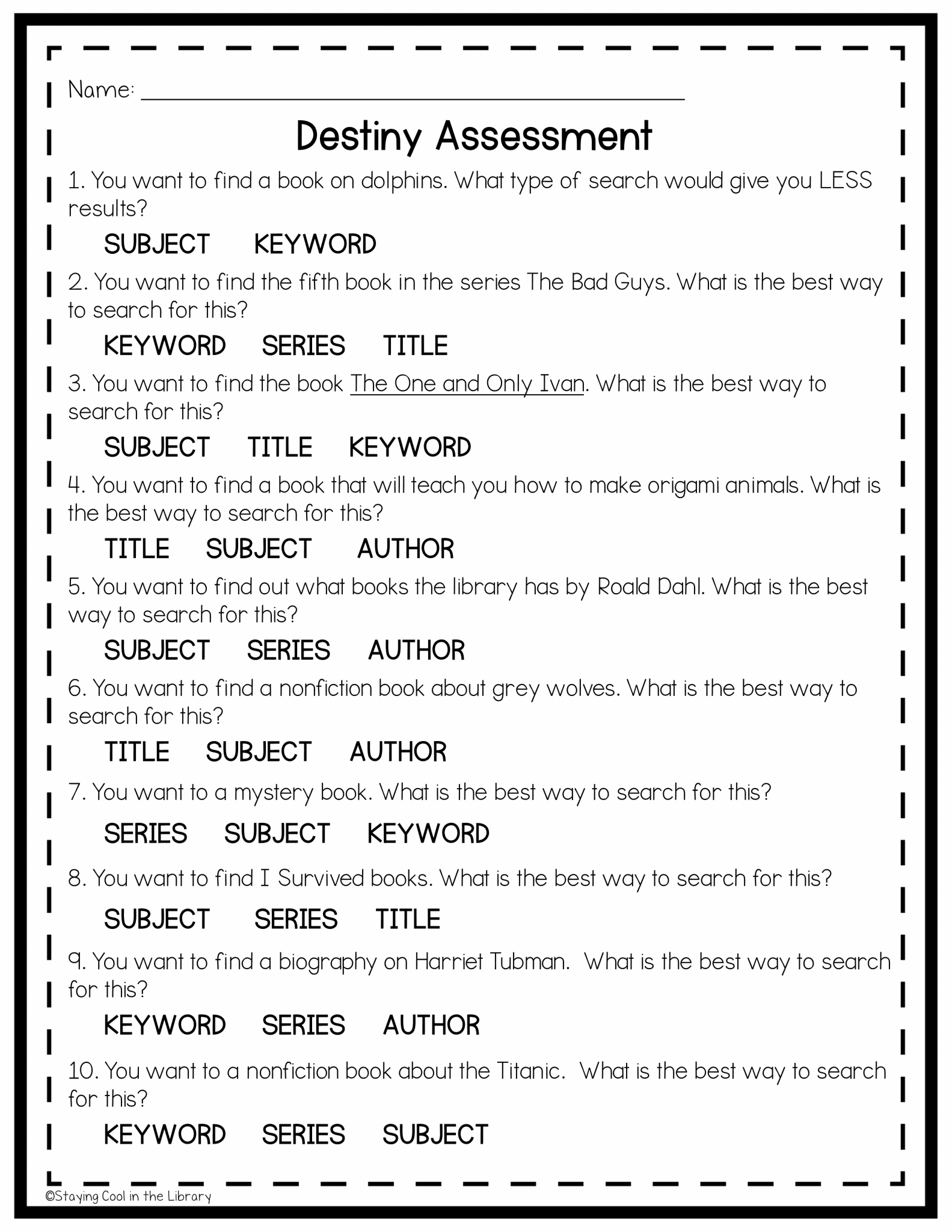 Destiny Library Catalog Introduction and Review