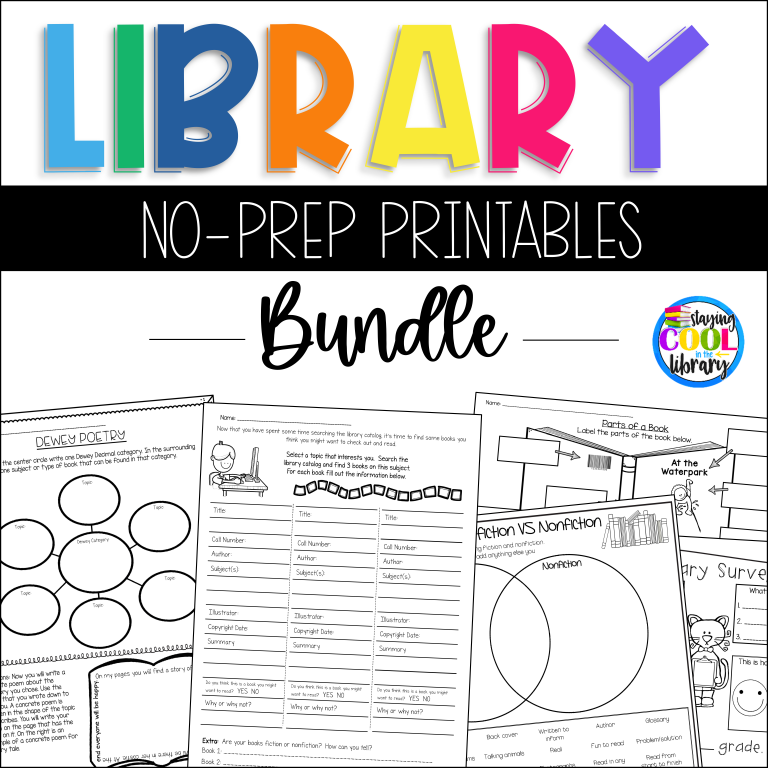 Library No Prep Printables - Bundle (Library Skills)
