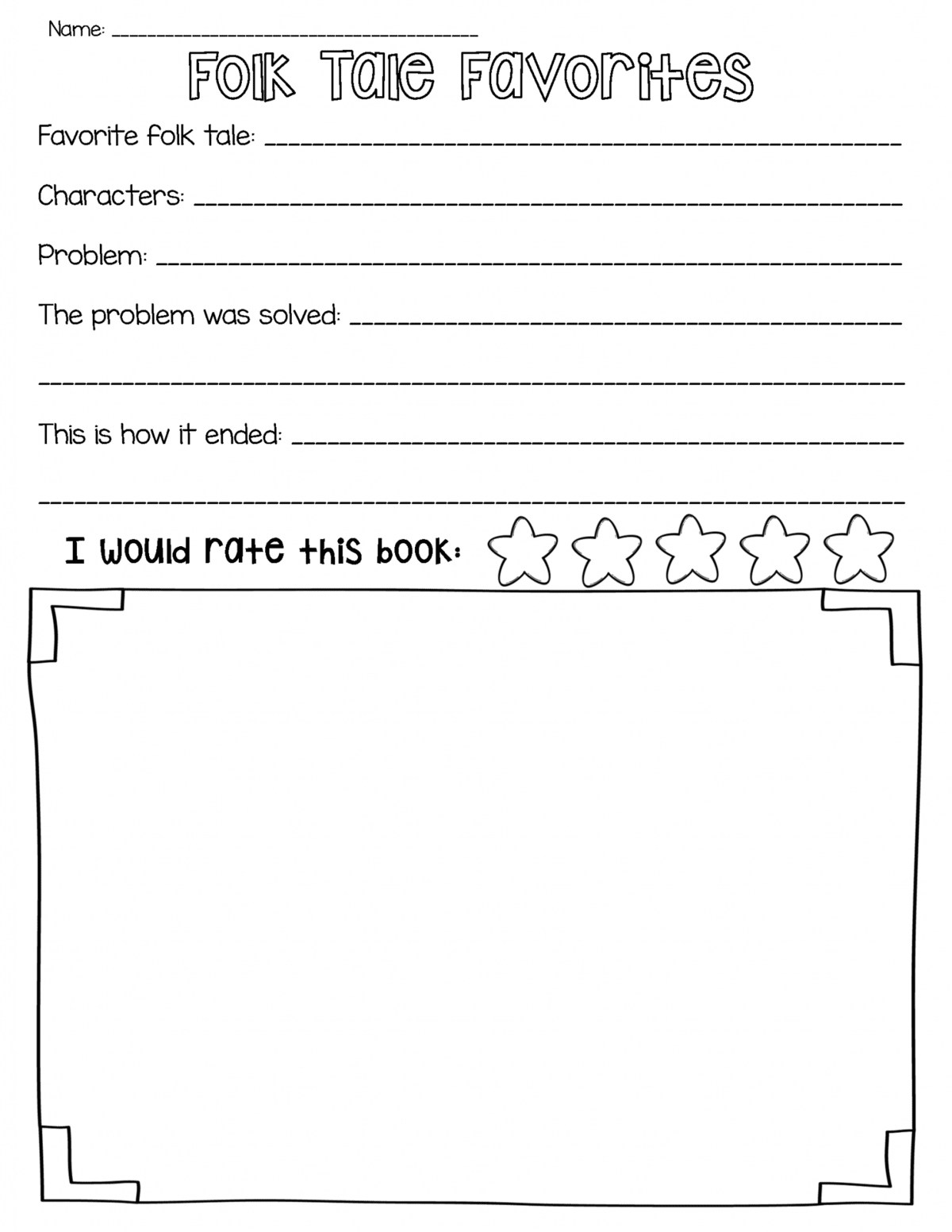 Folktales Graphic Organizers