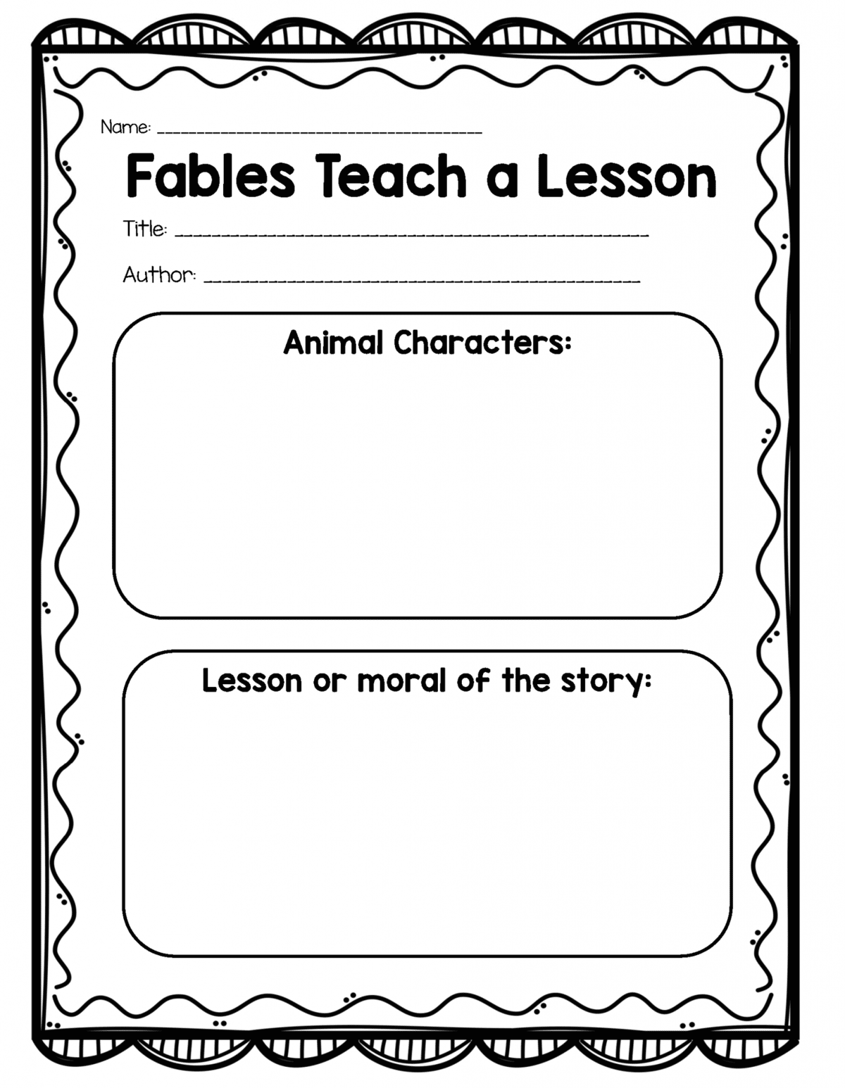 Folktales Graphic Organizers