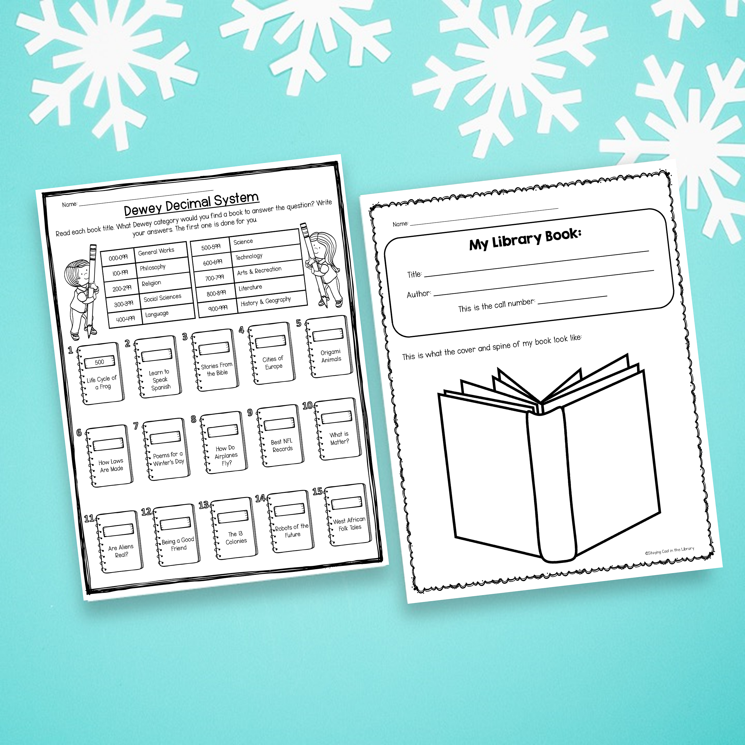 Library No Prep Printables - Winter Theme