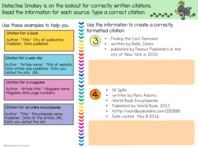 Citation Review Activities - for Google Slides