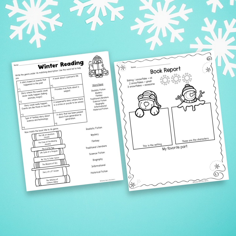 Library No Prep Printables - Winter Theme