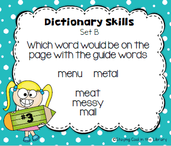 Dictionary Skills Task Cards for Grades 4-5