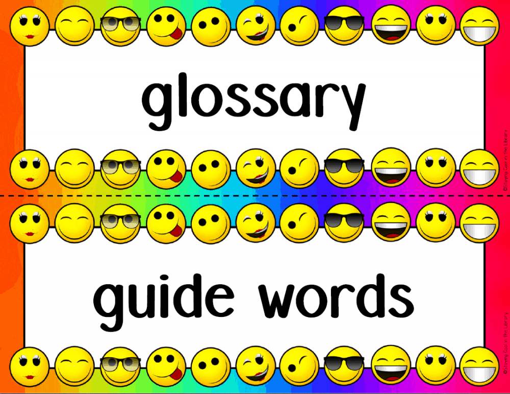 Rainbow Emoji Library Decor Set