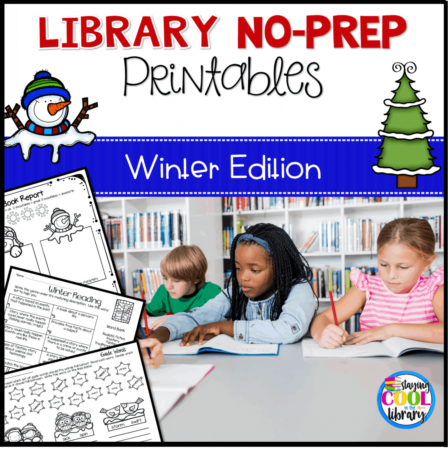 Library No Prep Printables - Winter Theme