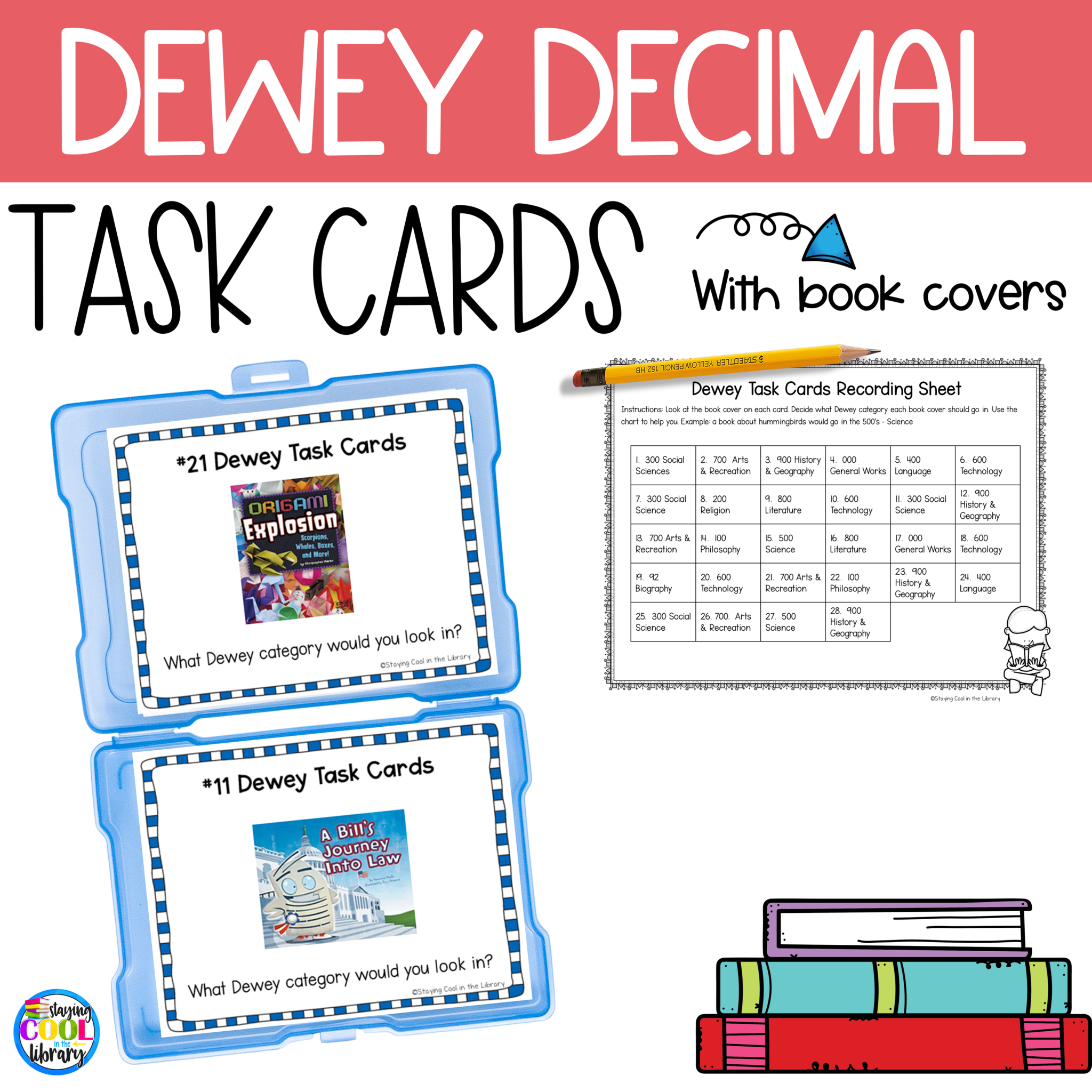 Dewey Decimal Task Cards {Bundle}