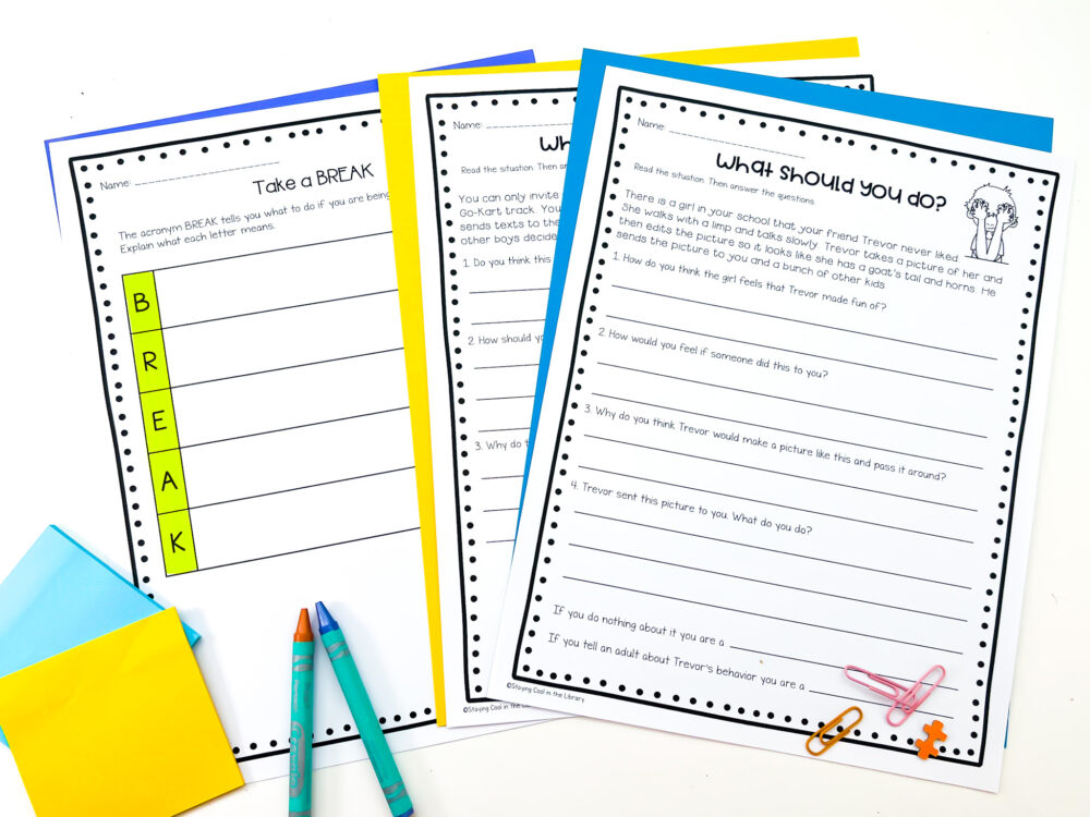 Cyberbullying PowerPoint and Activities (Cyber bullying)