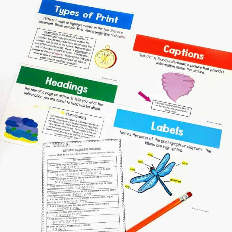 Nonfiction Text Features Activity Pack