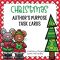 Christmas Author's Purpose Task Cards