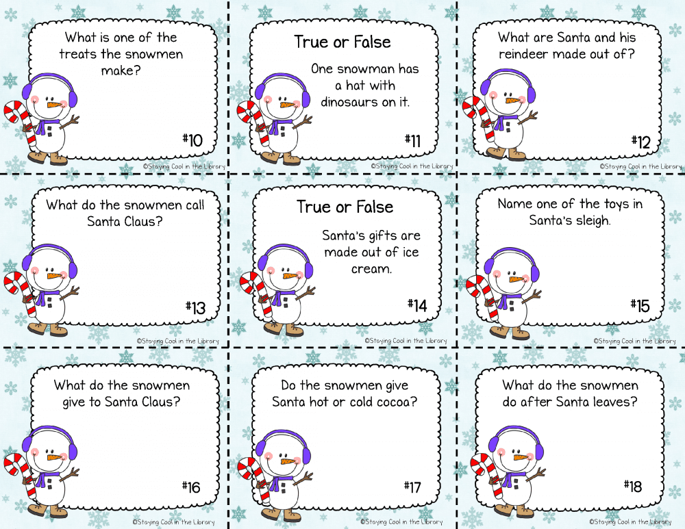 Snowman at Christmas Literacy Activities