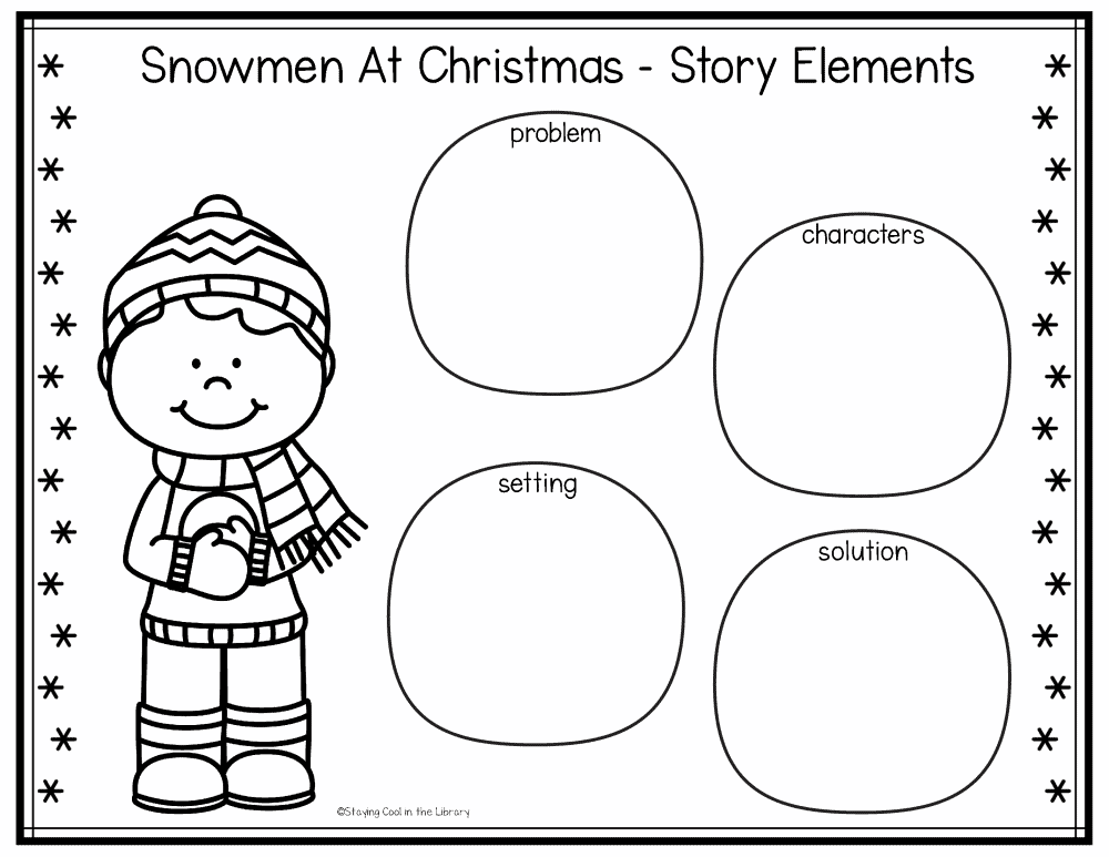 Snowman at Christmas Literacy Activities