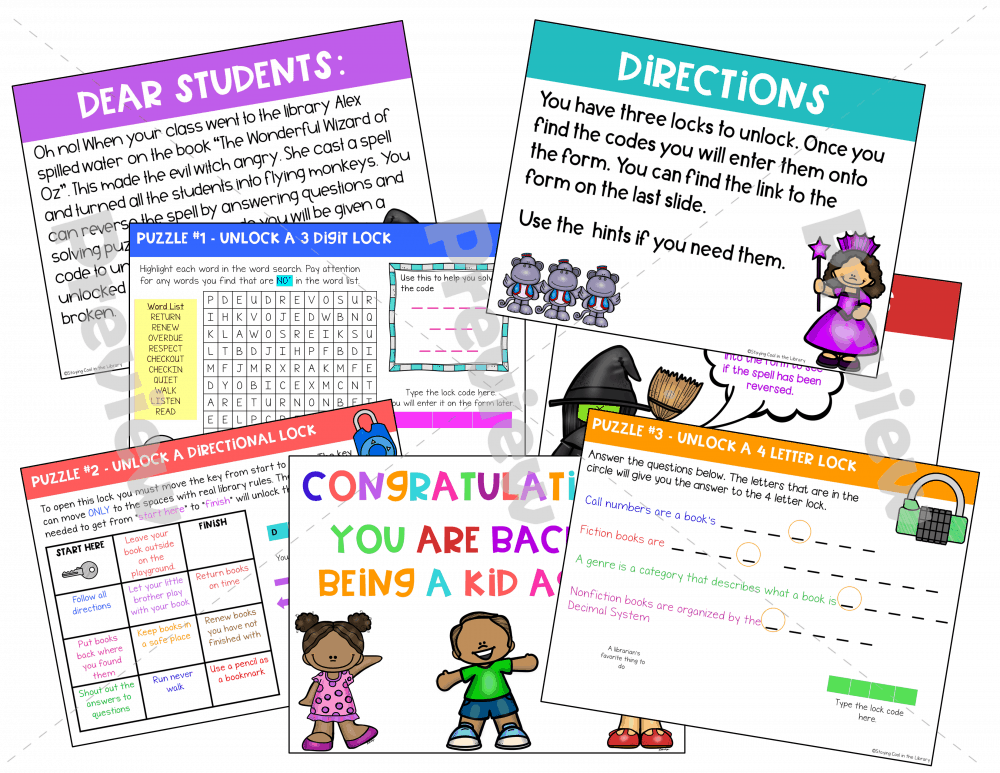 Digital Breakout - Library Rules and Orientation