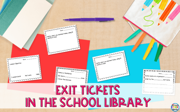 Exit Tickets in the School Library + a FREEBIE - Staying Cool in the ...