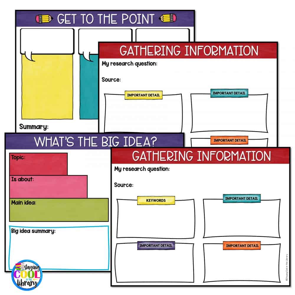 Digital Research Skills Graphic Organizers for Google Slides - Staying ...