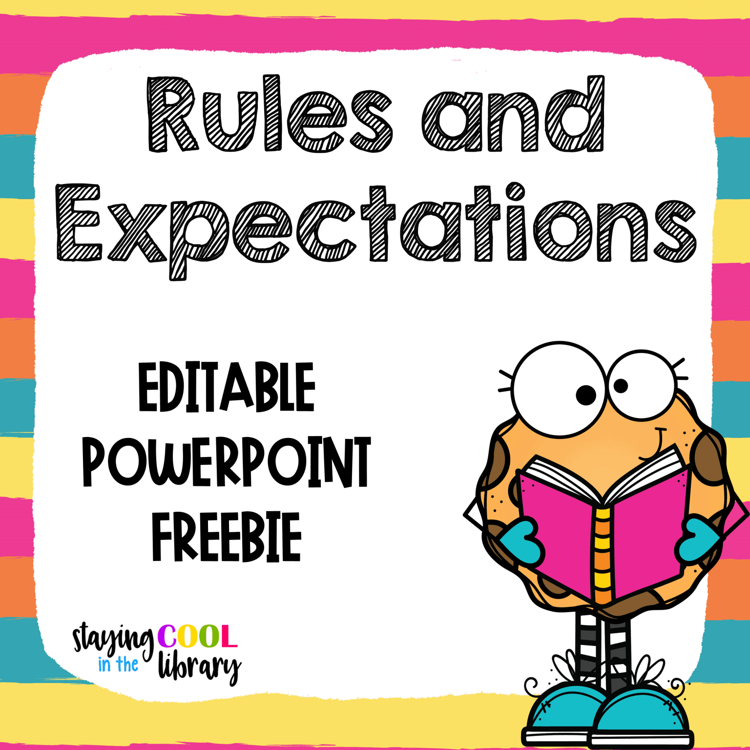 Reviewing Library Rules and Procedures Editable PowerPoint - FREEBIE ...
