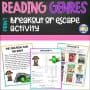 Reading Genres Print Breakout - Staying Cool in the Library