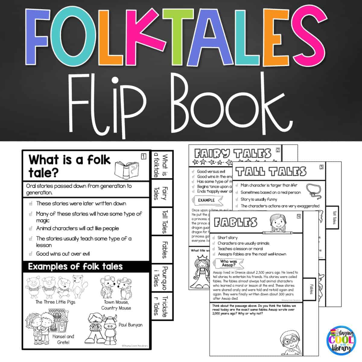 Folktales Activity Bundle - Staying Cool in the Library