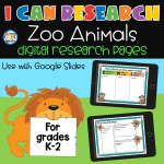 I Can Research - Digital Zoo Animals Research - Staying Cool in the Library