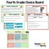 4th Grade Reading Digital Choice Board | Google Slides - Staying Cool ...
