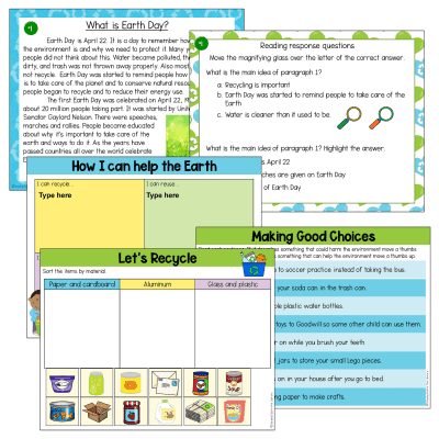 Earth Day Digital Activities for Google Slides - Staying Cool in the ...