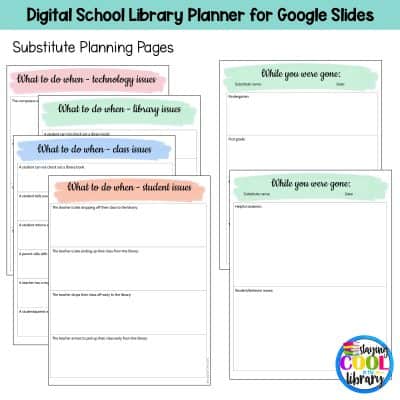 Digital School Library Planner (Google Slides)