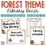 Library Poster Set - Forest Theme - Staying Cool in the Library