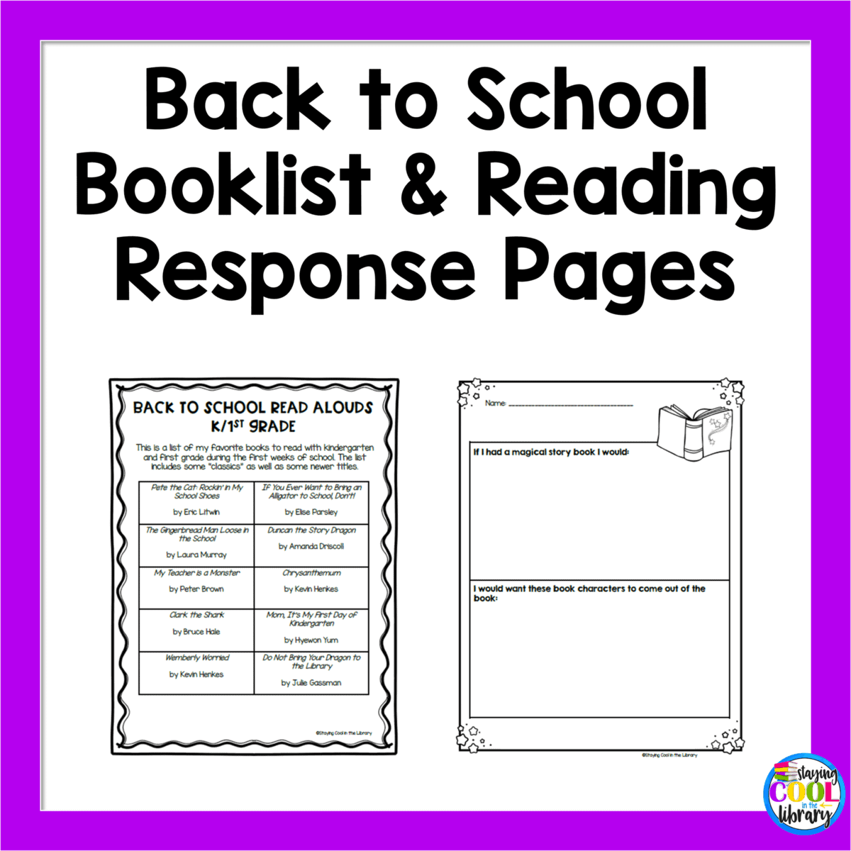 Back to School Free Resources for School Librarians - Staying Cool in ...