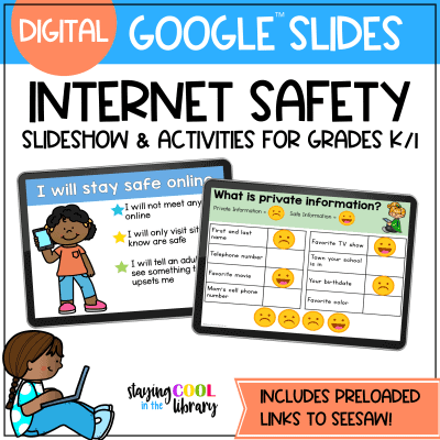Internet Safety for Primary Students - Google Slides, SeeSaw - Staying ...
