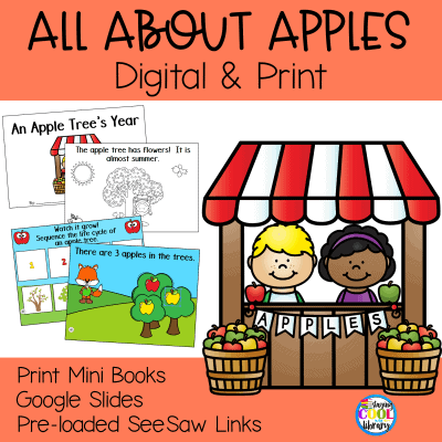Apples - Print and Digital Mini Books - Staying Cool in the Library