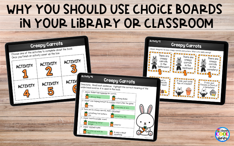 Why You Should Use Choice Boards in Your Library Classroom - Staying ...
