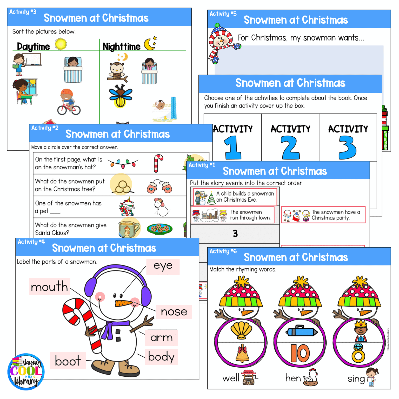 Snowmen at Christmas - Digital Choice Board | Google Slides & Print ...