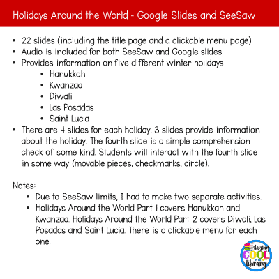 Winter Holidays Around the World - Google Slides and SeeSaw - Staying ...