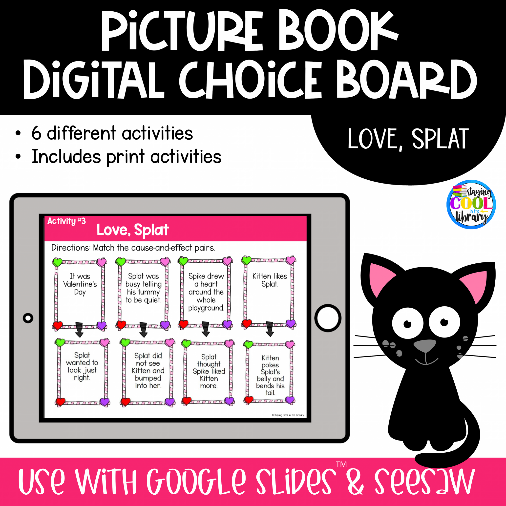 Love, Splat - Picture Book Choice Board | Google & Print - Staying Cool ...