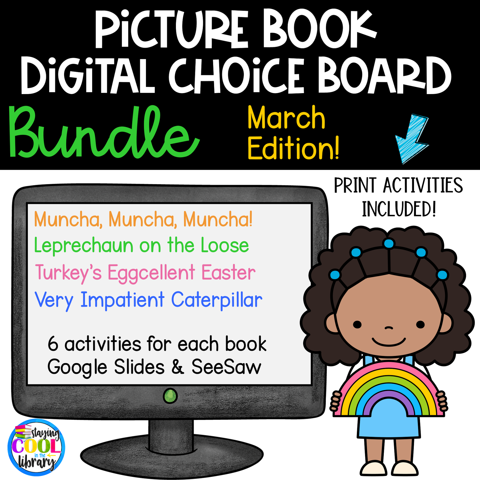 March Picture Book Digital Choice Boards - BUNDLE | Google Slides ...