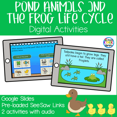 Spring Print and Digital Activities - Bundle - Staying Cool in the Library