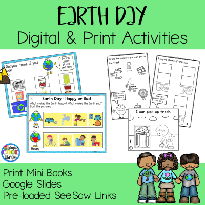 Spring Print and Digital Activities - Bundle - Staying Cool in the Library