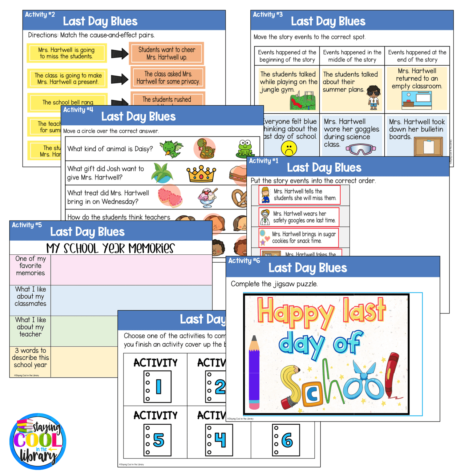 Last Day Blues - Digital Choice Board | Google Slides & Print - Staying ...