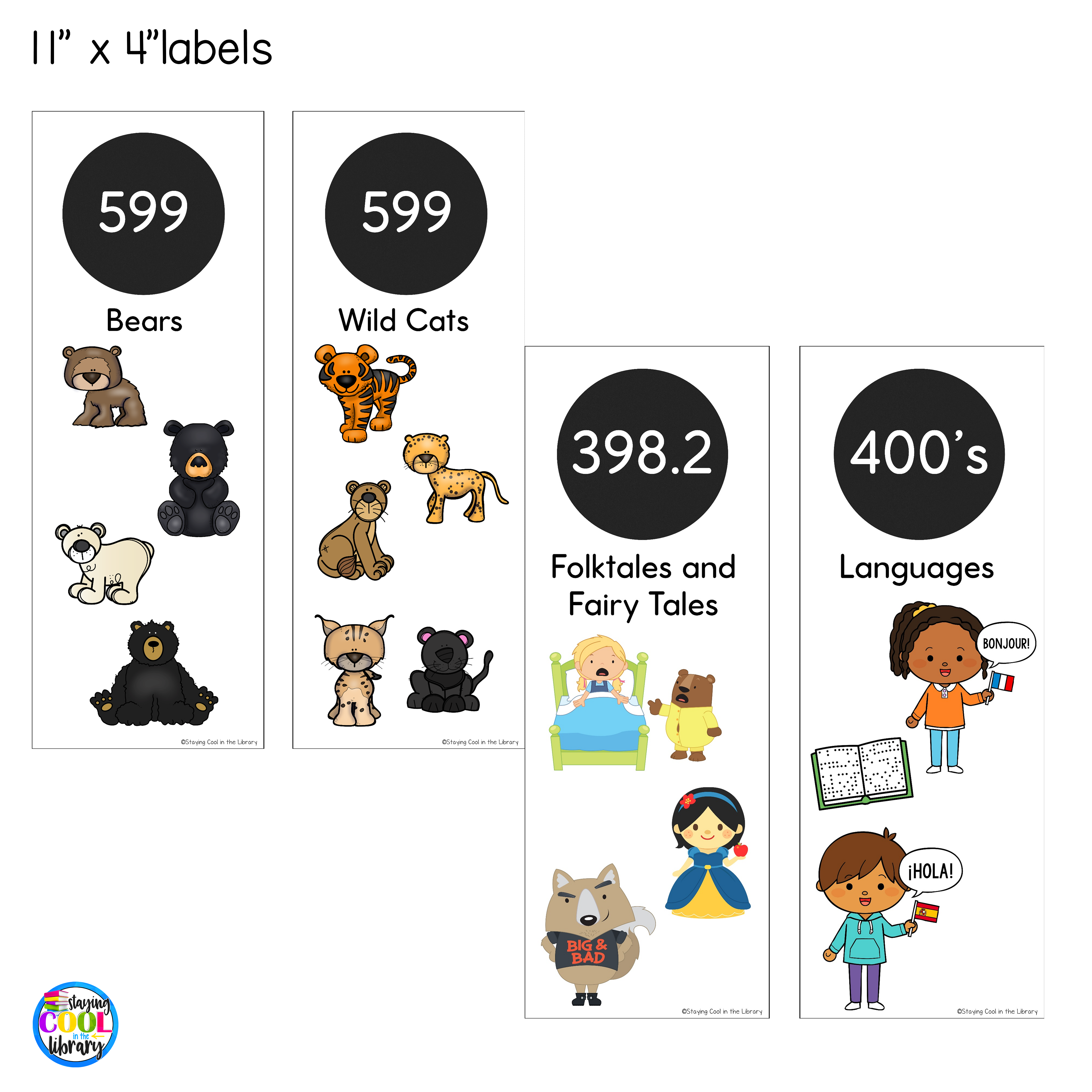 Nonfiction Library Shelf Labels - Dewey Decimal System - Staying Cool ...