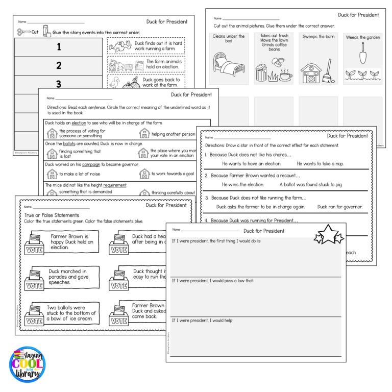 Picture Book Read Aloud Activities Printables - BUNDLE - Staying Cool ...