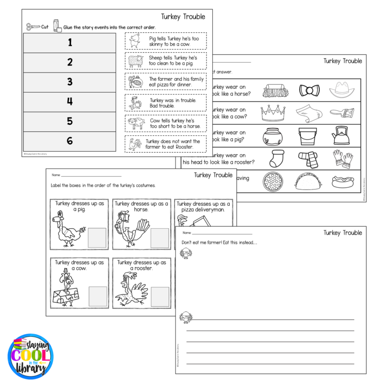 November Read Aloud Picture Book Activites Printables - Staying Cool in ...