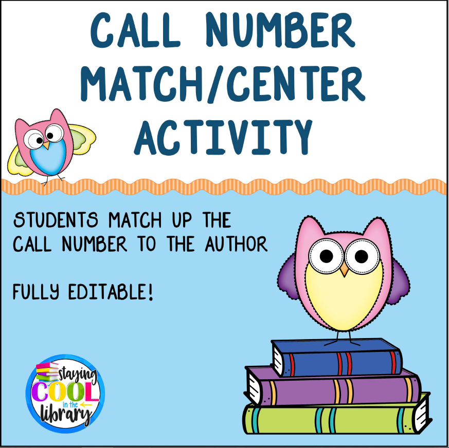 Call Number Match/Center Activity - Staying Cool in the Library