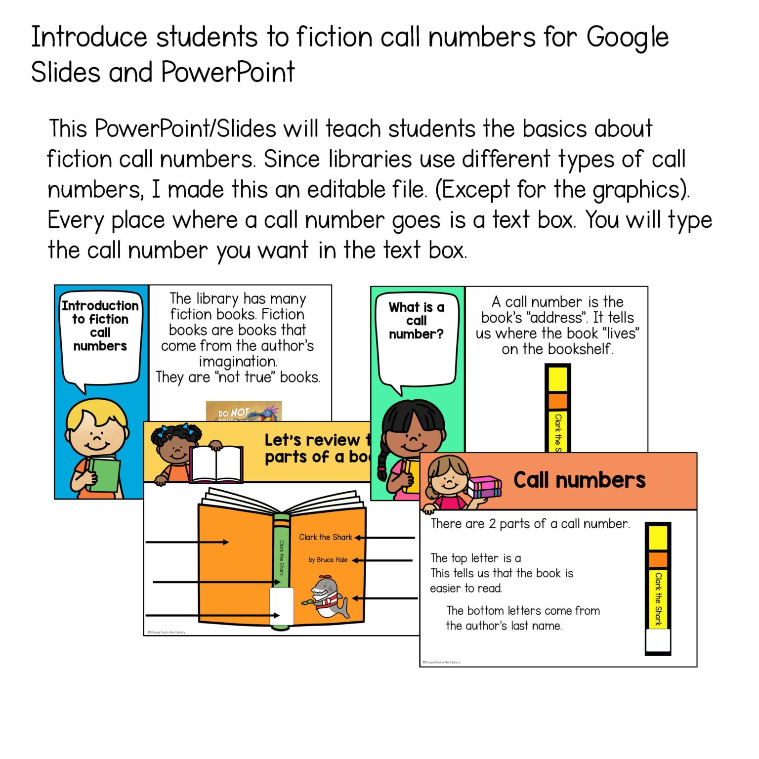 Introduction to Fiction Call Numbers PowerPoint and Google Slides ...