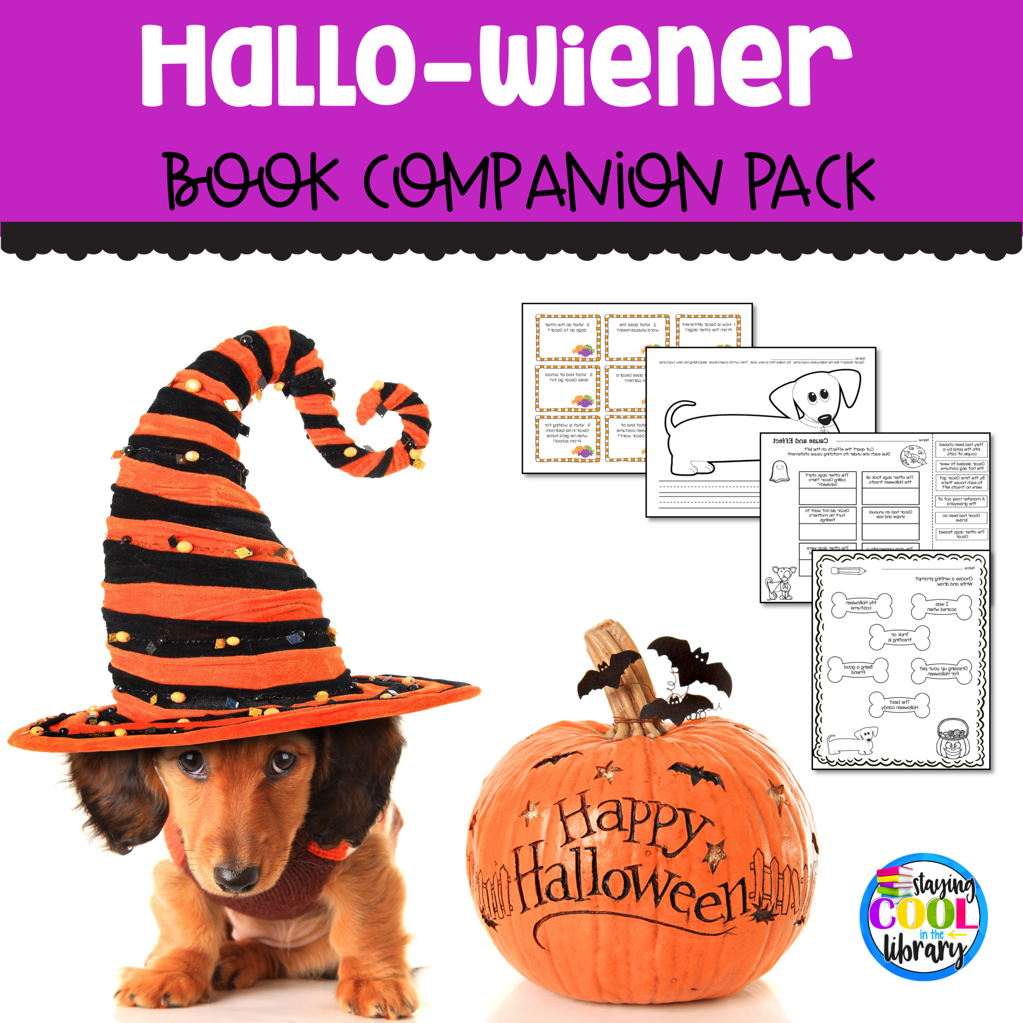 The Hallo-Wiener Book Companion Activity Pack - Staying Cool in the Library